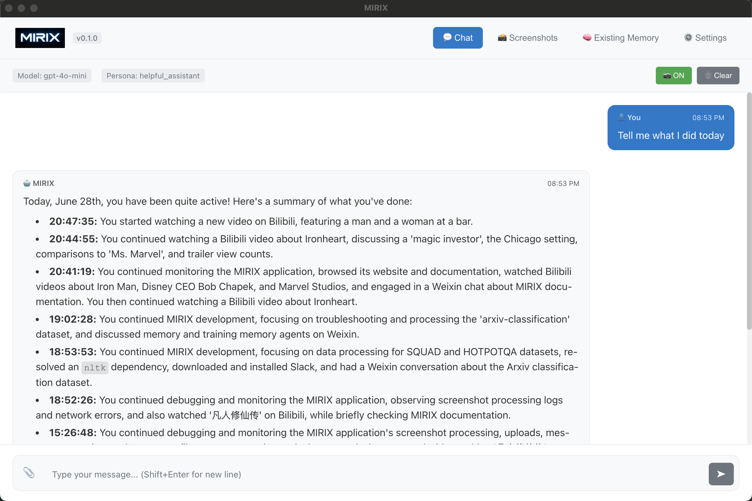 MIRIX - Advanced Memory System for LLM Agents